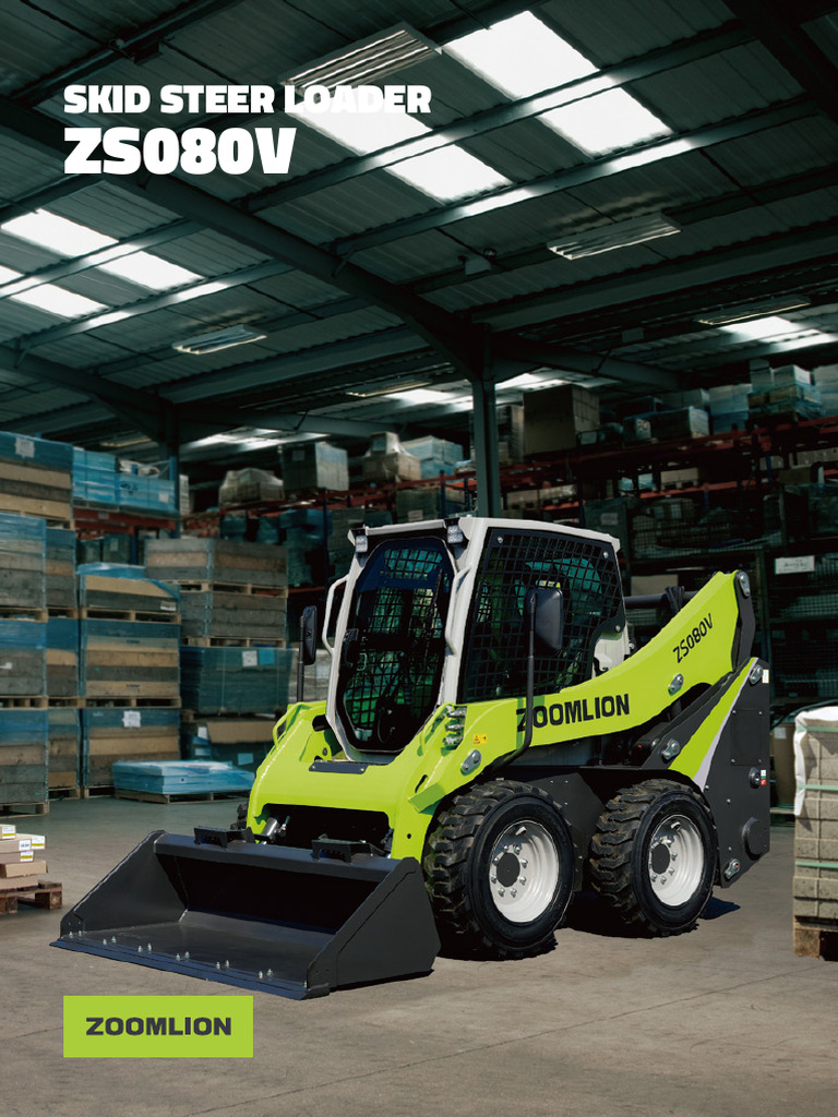 Zoomlion Zs080v Skid Steer Loader | PDF | Loader (Equipment) | Transport
