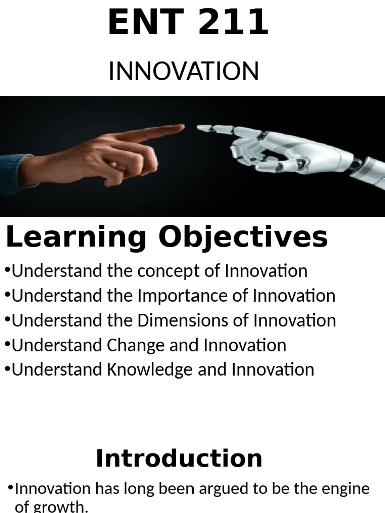ENT 211 - Innovation | PDF | Innovation | Knowledge