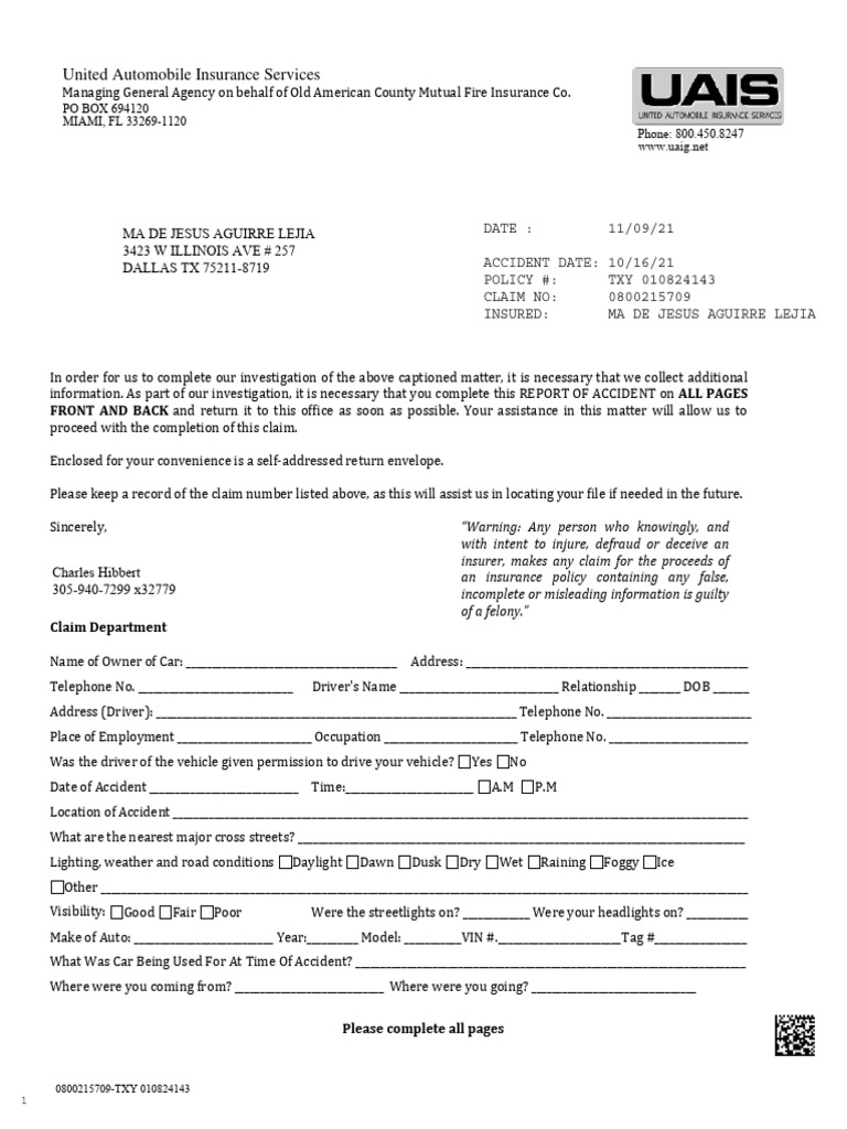 United Automobile Insurance Services | PDF