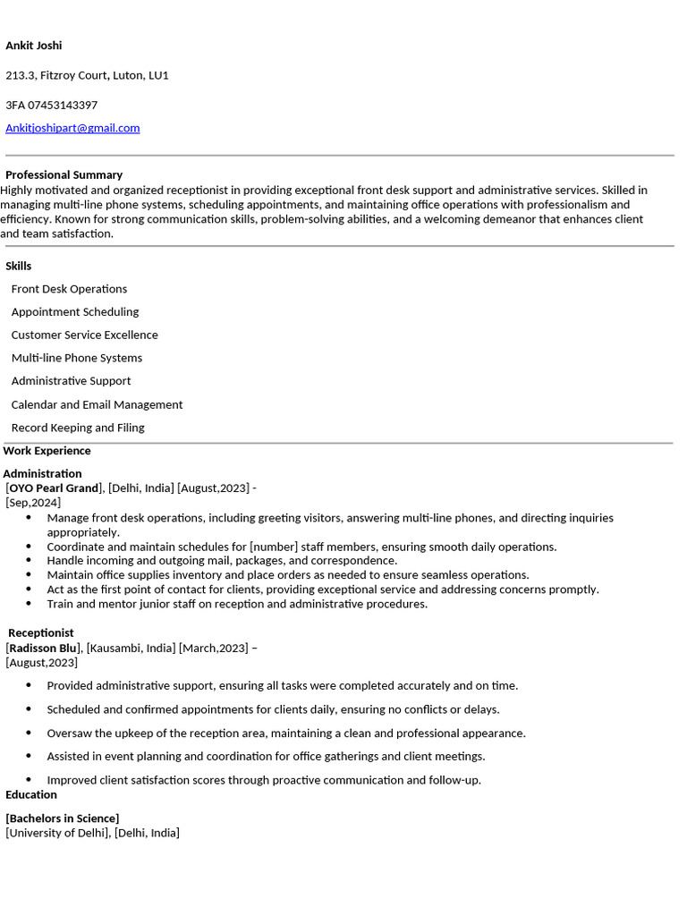 Ankit_Joshi_Rec_CV | PDF