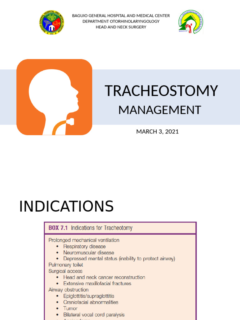 Tracheostomy Management | PDF | Surgical Specialties | Surgery
