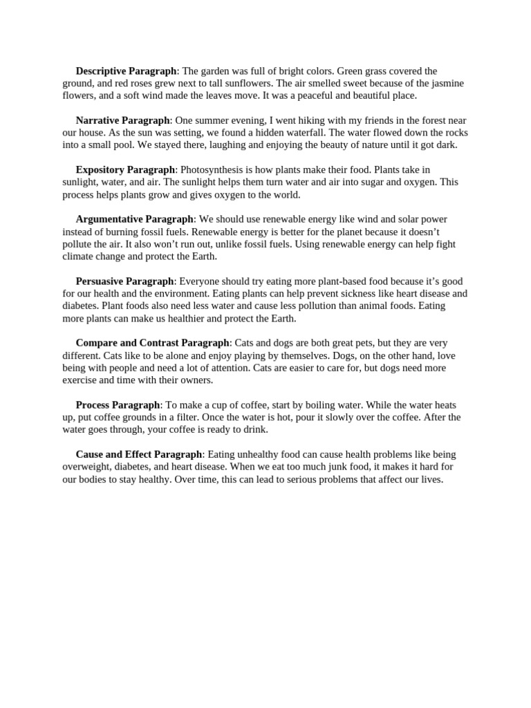 Descriptive Paragraph | PDF