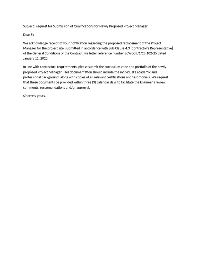 PM Letter To Be Issued by HO | PDF
