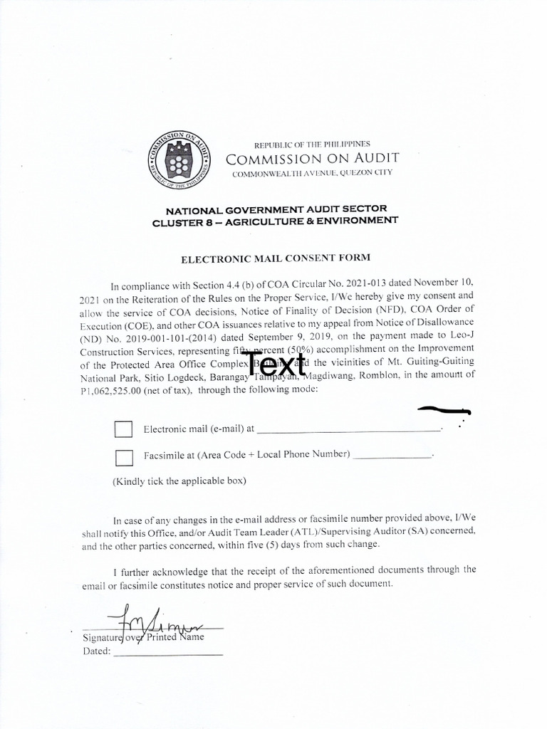 Electronic Consent Form | PDF
