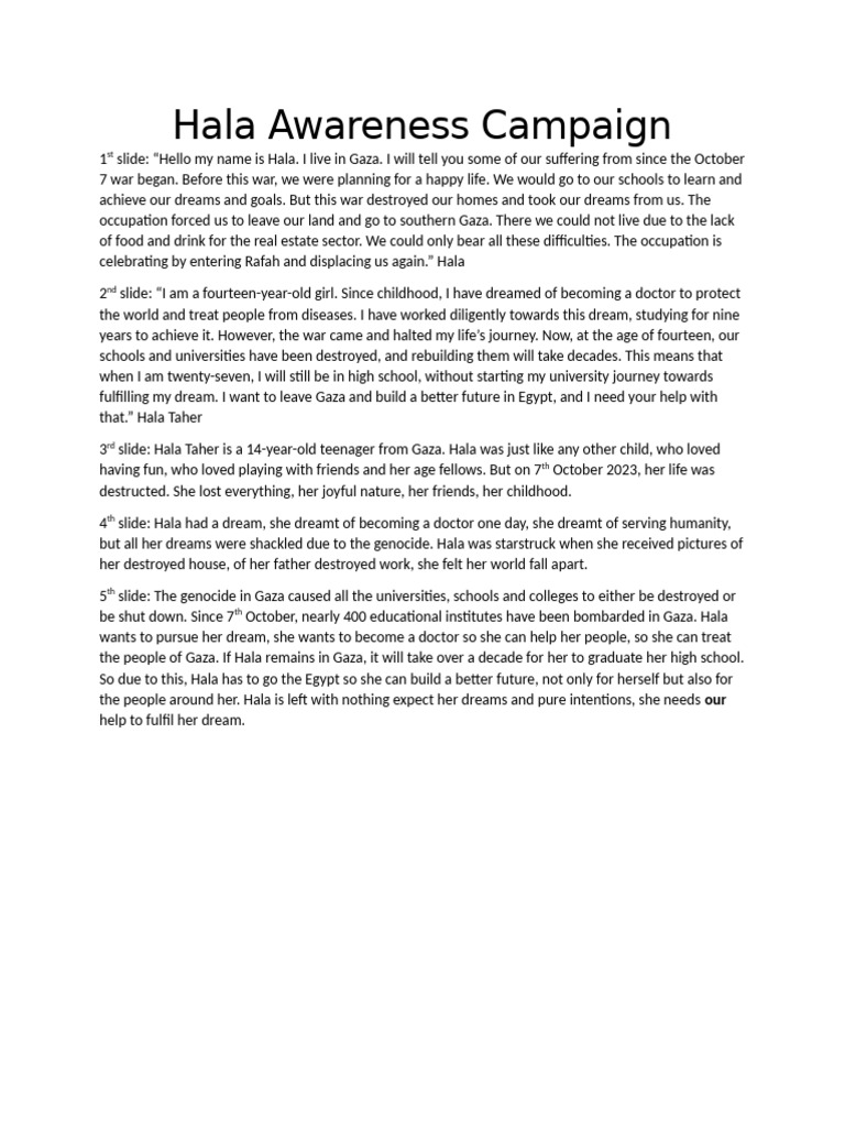 Hala Awareness Campaign | PDF | Military Operations