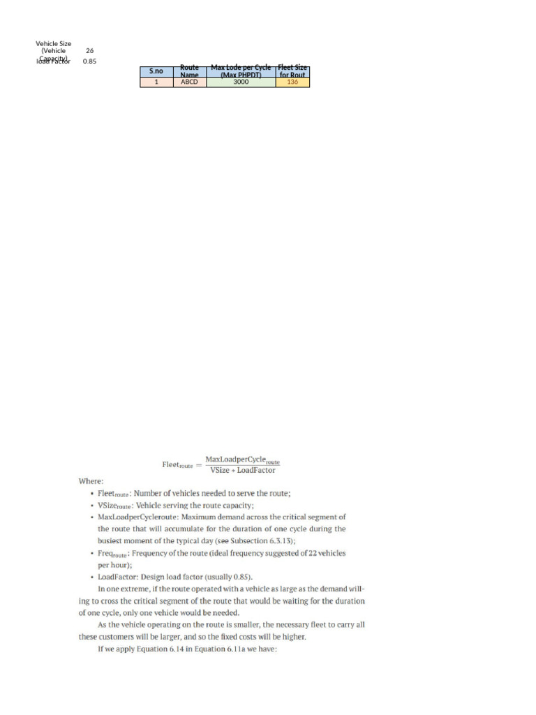 Headway & Bus Type | PDF