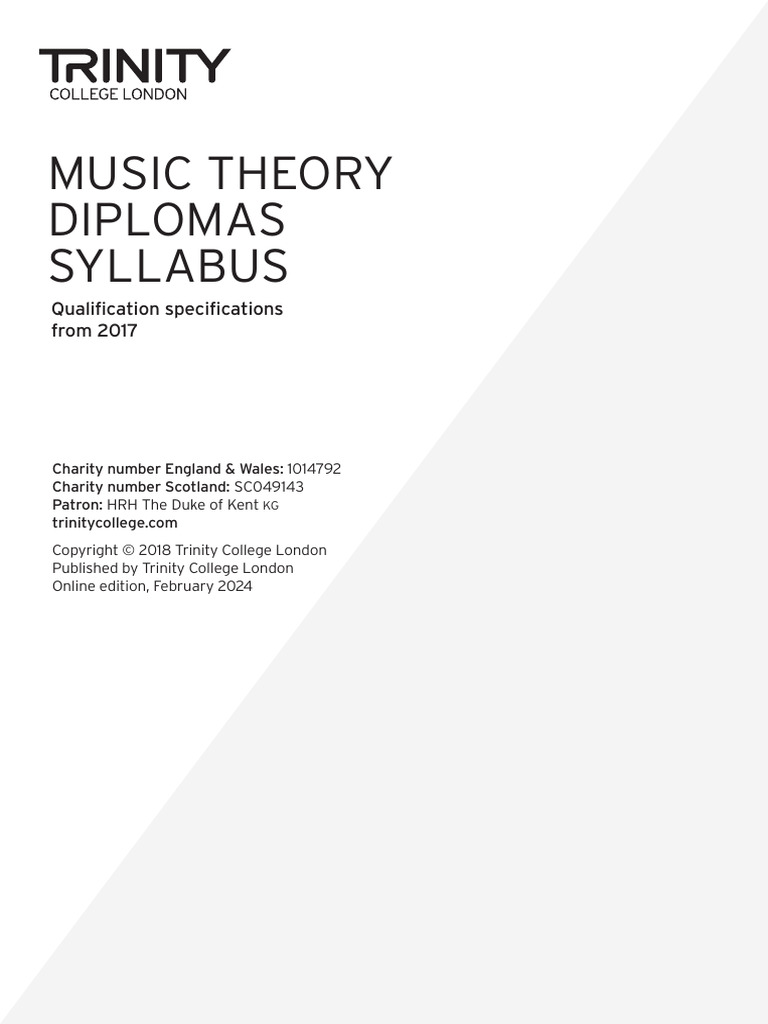 Music Theory Diplomas Syllabus | PDF | Diploma | Orchestras