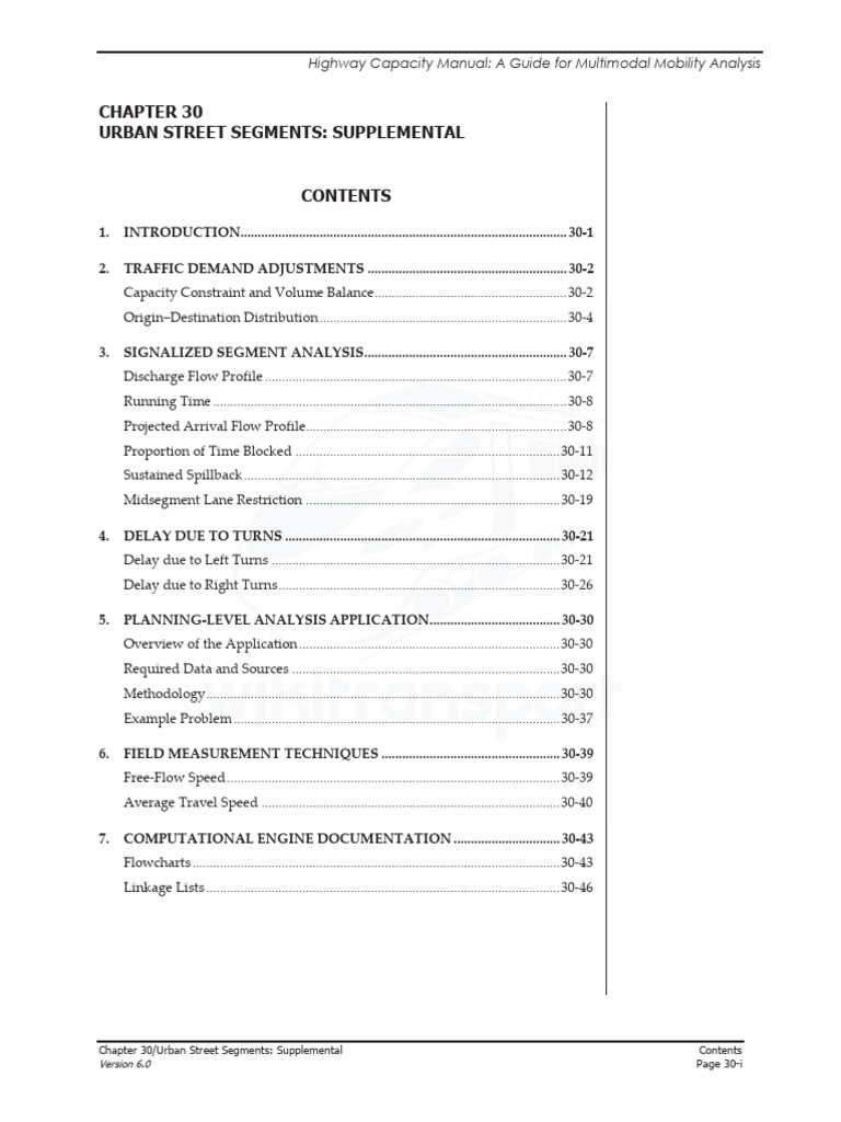 Urban Street Segments Capacity Analysis | PDF | Intersection (Road ...
