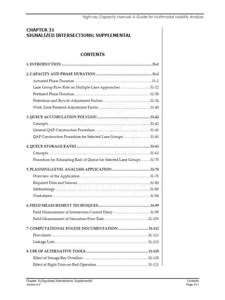 Signalized Intersections Analysis Guide | PDF | Intersection (Road ...