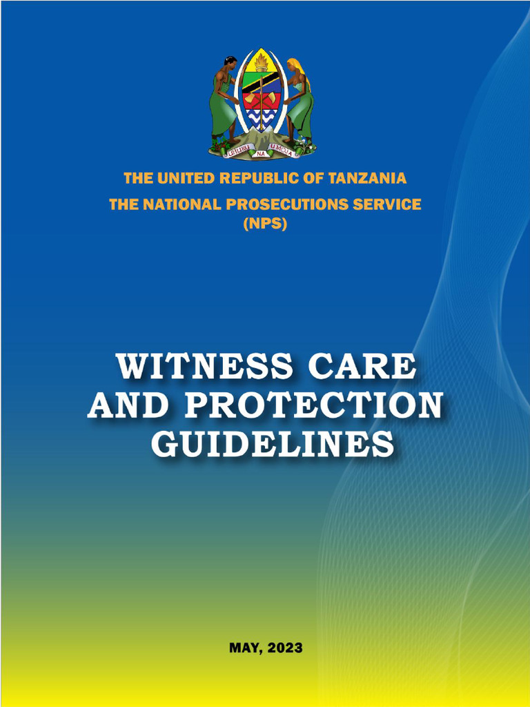 Witness Protection Guidelines Overview | PDF | Prosecutor | Witness