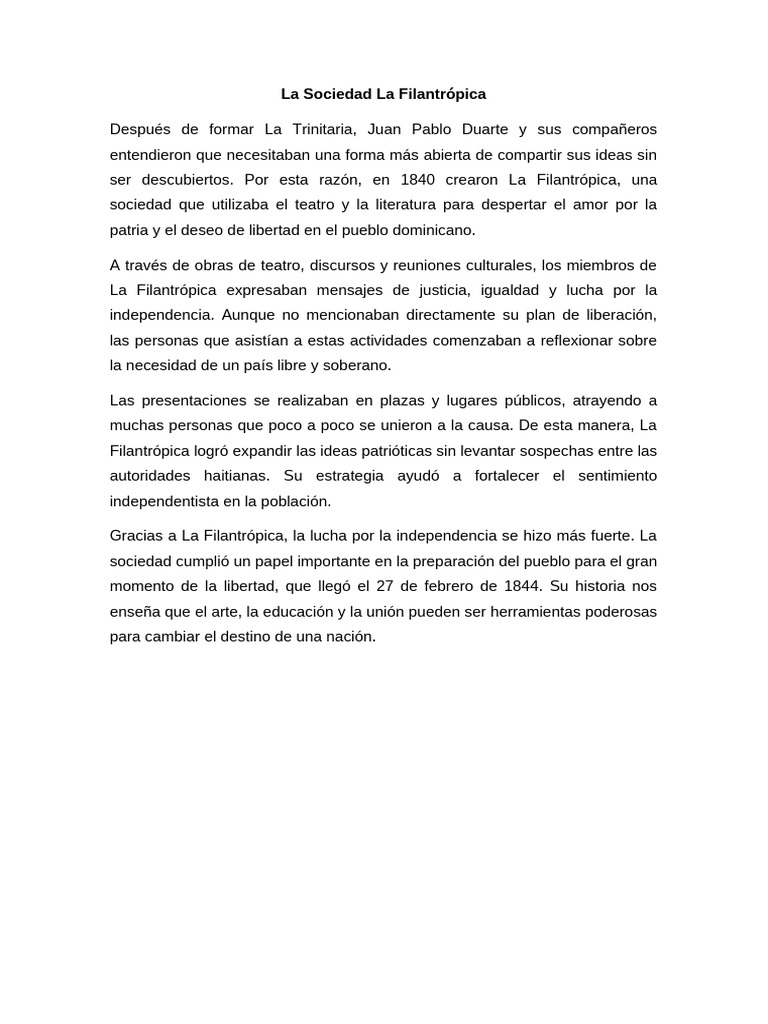 La Filantrópica: Arte y Libertad Dominicana | PDF