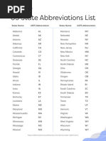 List of State Abbreviation | PDF
