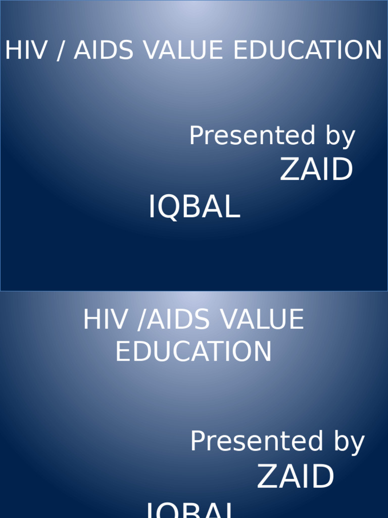 Evs Ppt Zadi Iqbal - Copy | PDF | Hiv/Aids | Hiv