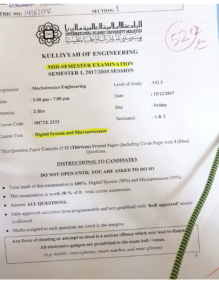 Sem1, 2017-2018 | PDF