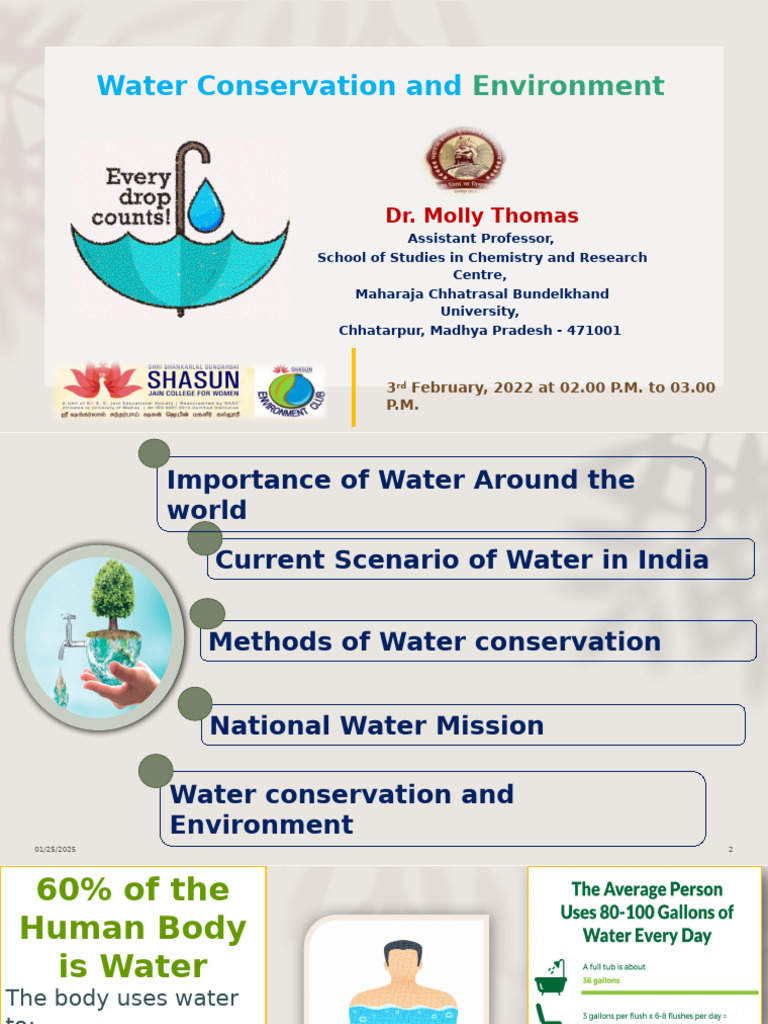 Water Conservation and Environment | PDF | Water | Water Scarcity