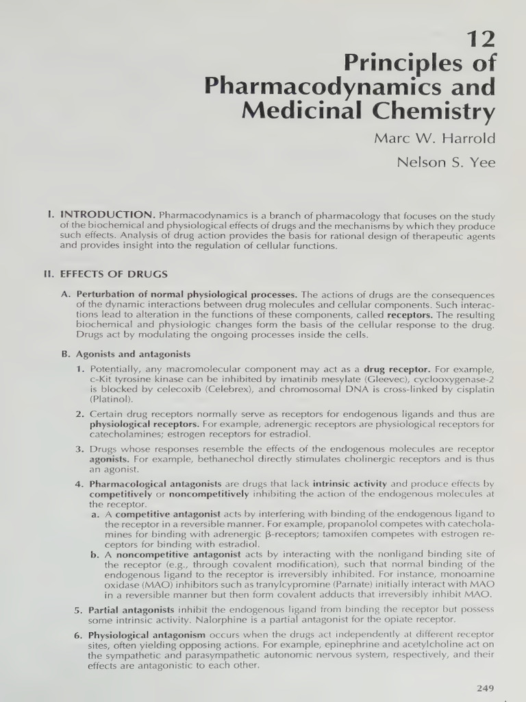 CPR chapter 2 - Pharma | PDF | Receptor Antagonist | Signal Transduction