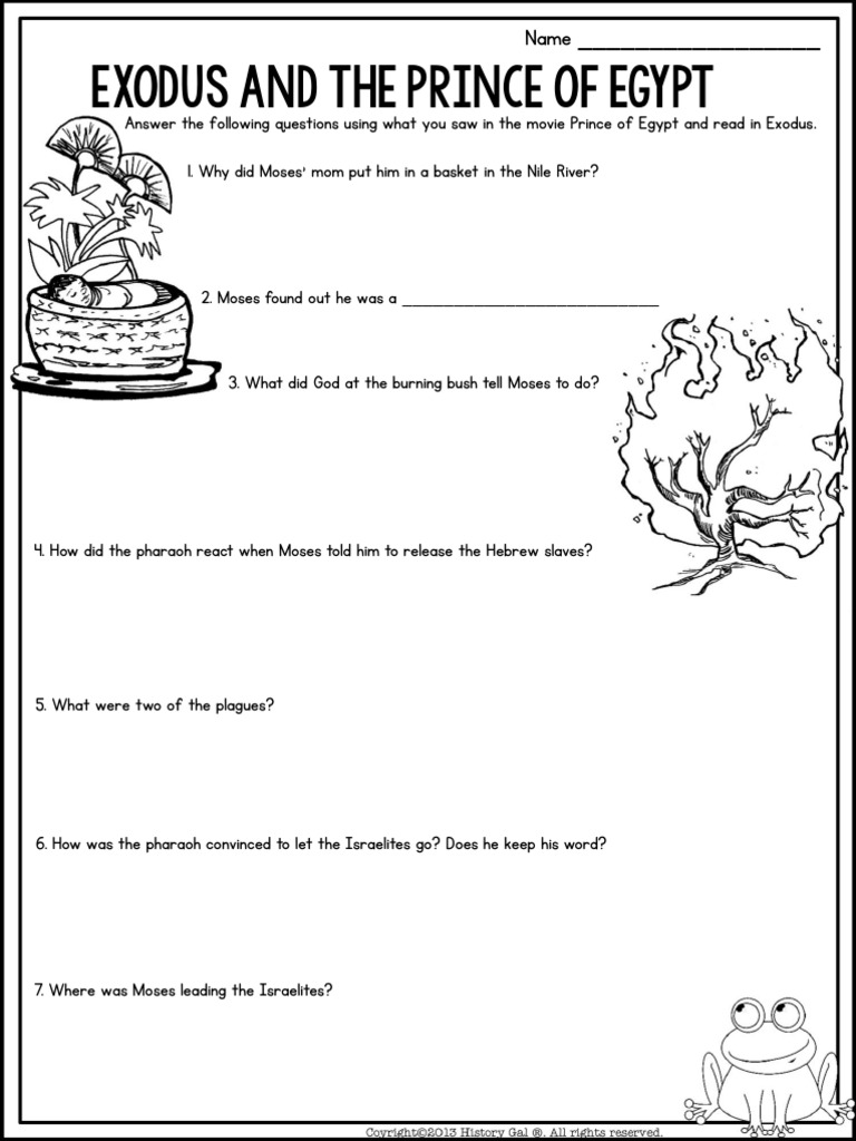 Prince of Egypt Questions | PDF