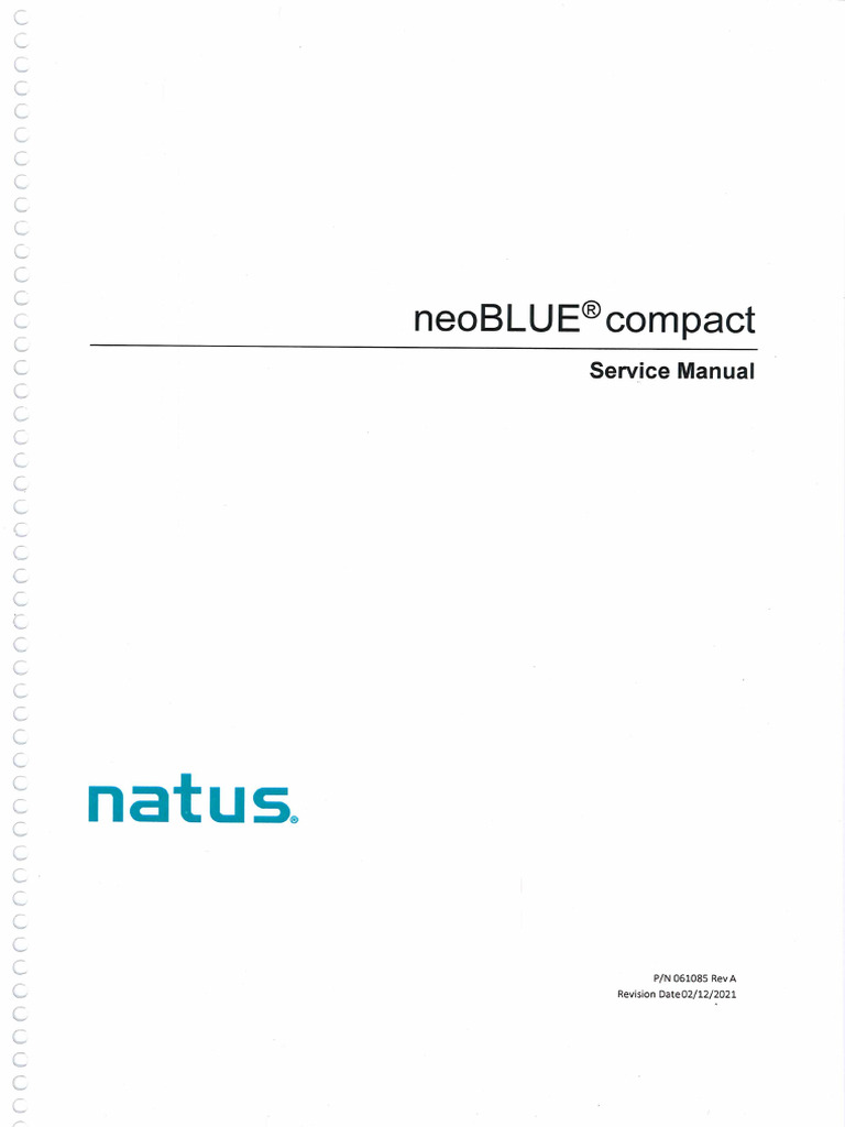 Service Manual Natus Blue Campact | PDF