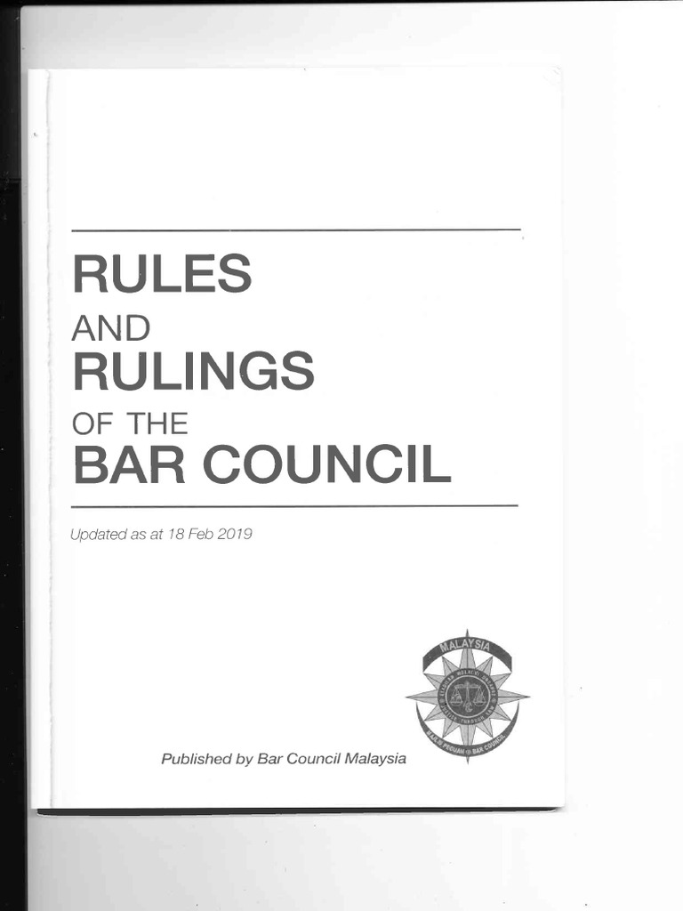 Bar Council Rules and Rulings Overview | PDF | Advocate | Solicitor