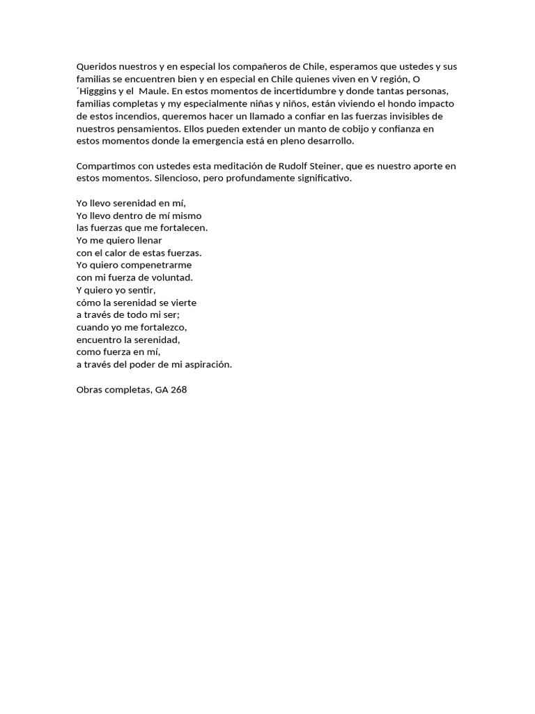 Yo Llevo Serenidad en Mí | PDF