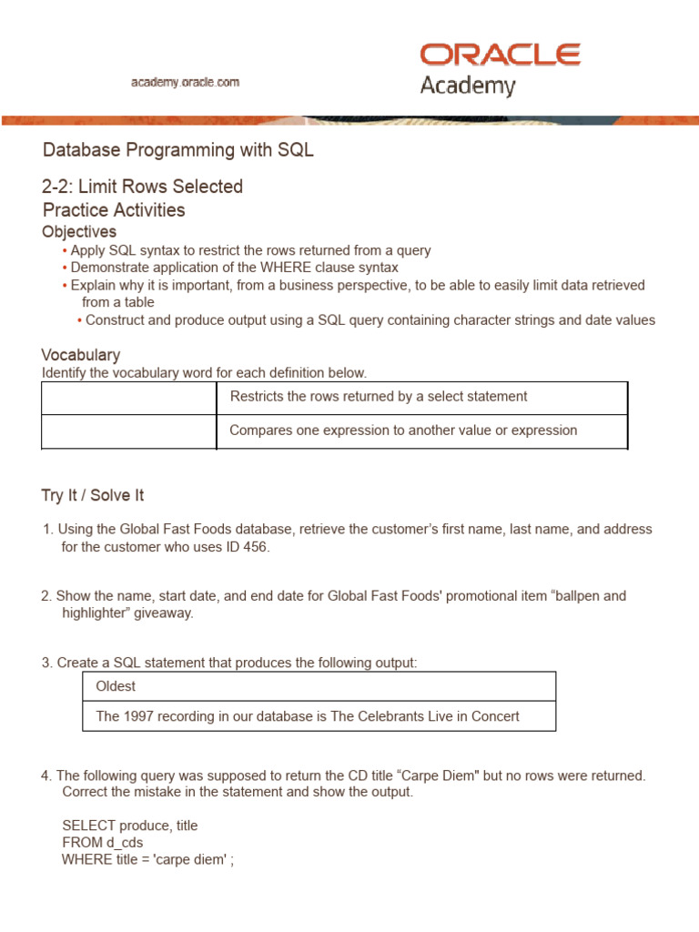 DP_2_2_Practice | PDF | Sql | Databases DP_2_2_Practice | PDF | Sql | Databases