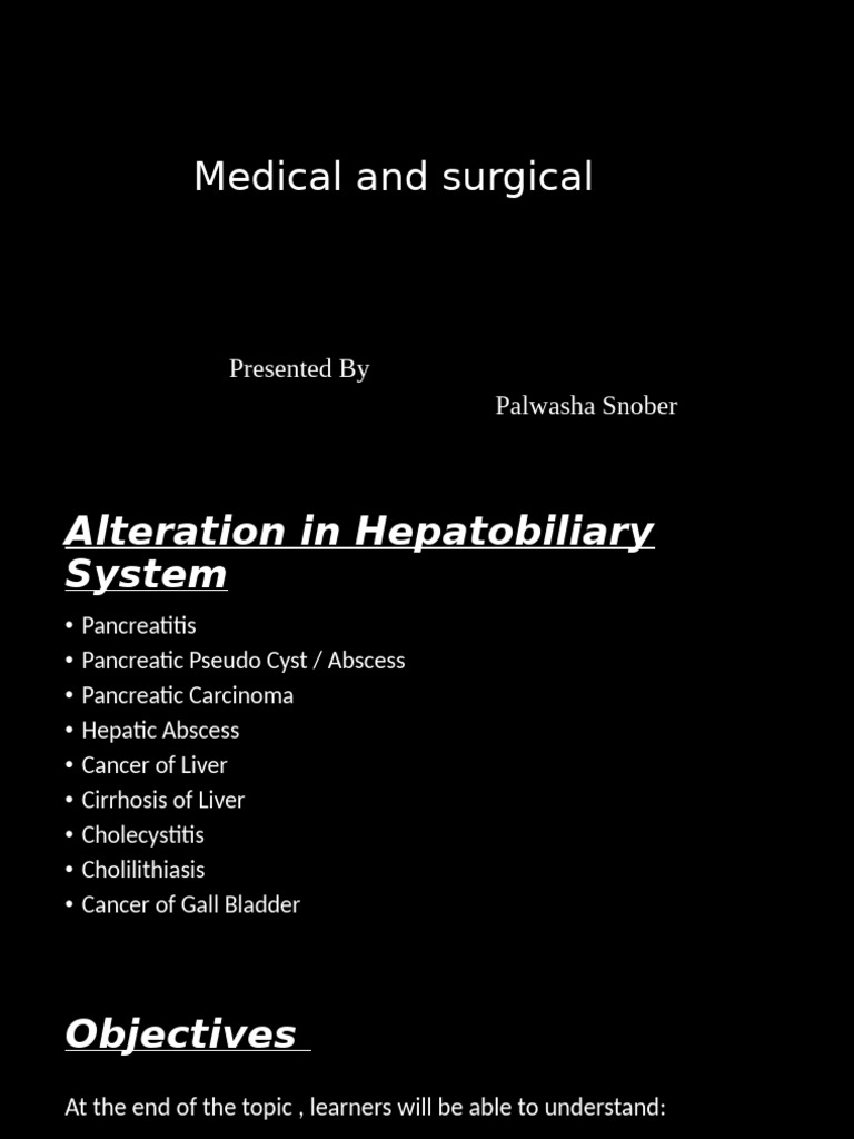 Alterations in Hepatobiliary System | PDF | Pancreas | Gallbladder