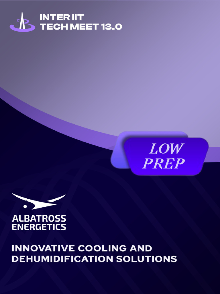 AlbatrossEnergetics LowPrep InterIIT TechMeet | PDF | Air Conditioning | Engineering Thermodynamics