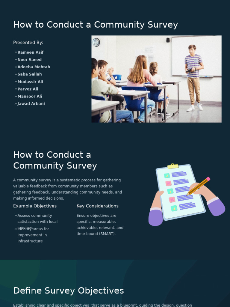 Community Survey Conducting Guide | PDF | Data | Data Analysis