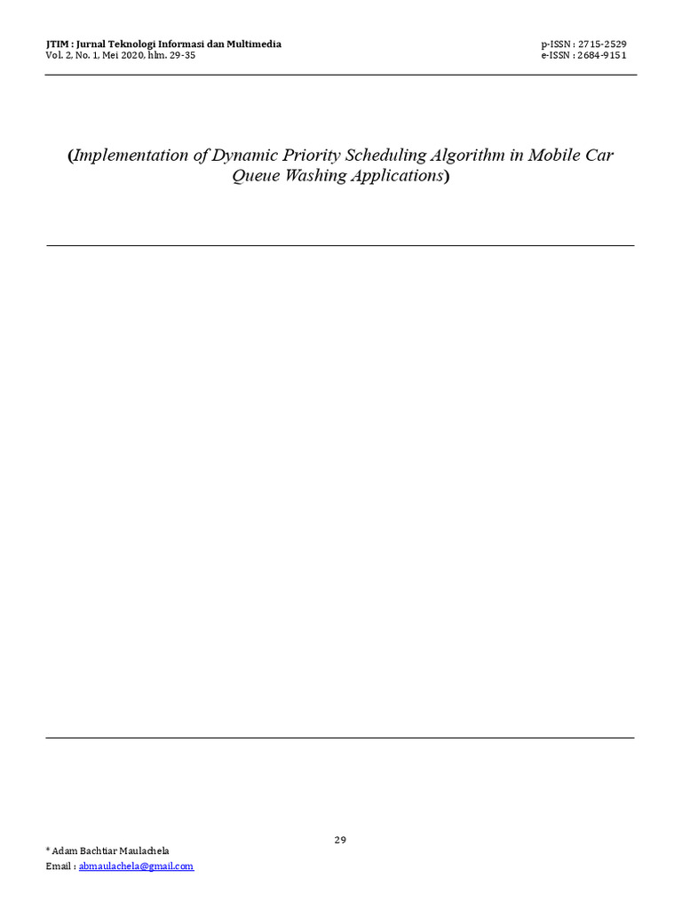 Penerapan Algoritma Dynamic Priority Scheduling Pa | PDF
