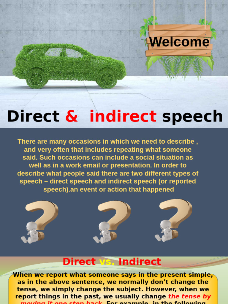 Direct & Indirect Speech | PDF | Semantic Units | Syntax