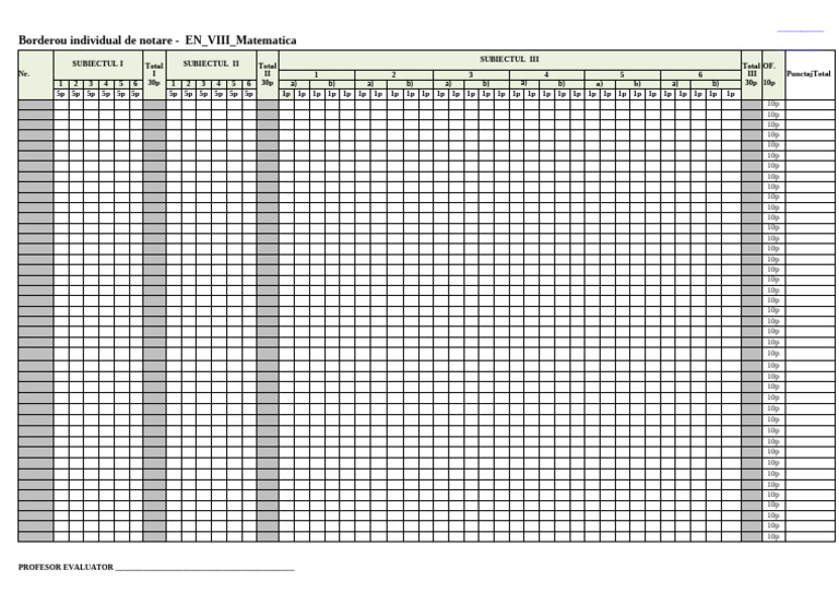 Borderou en Viii Matematica | PDF