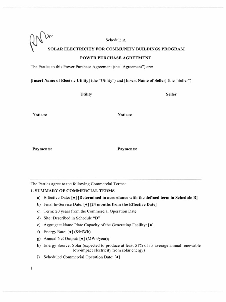 Power Purchase Agreement | PDF | Indemnity | Liability Insurance