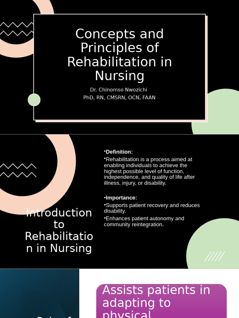Concepts and Principles of Rehabilitation in Nursing | PDF | Physical ...