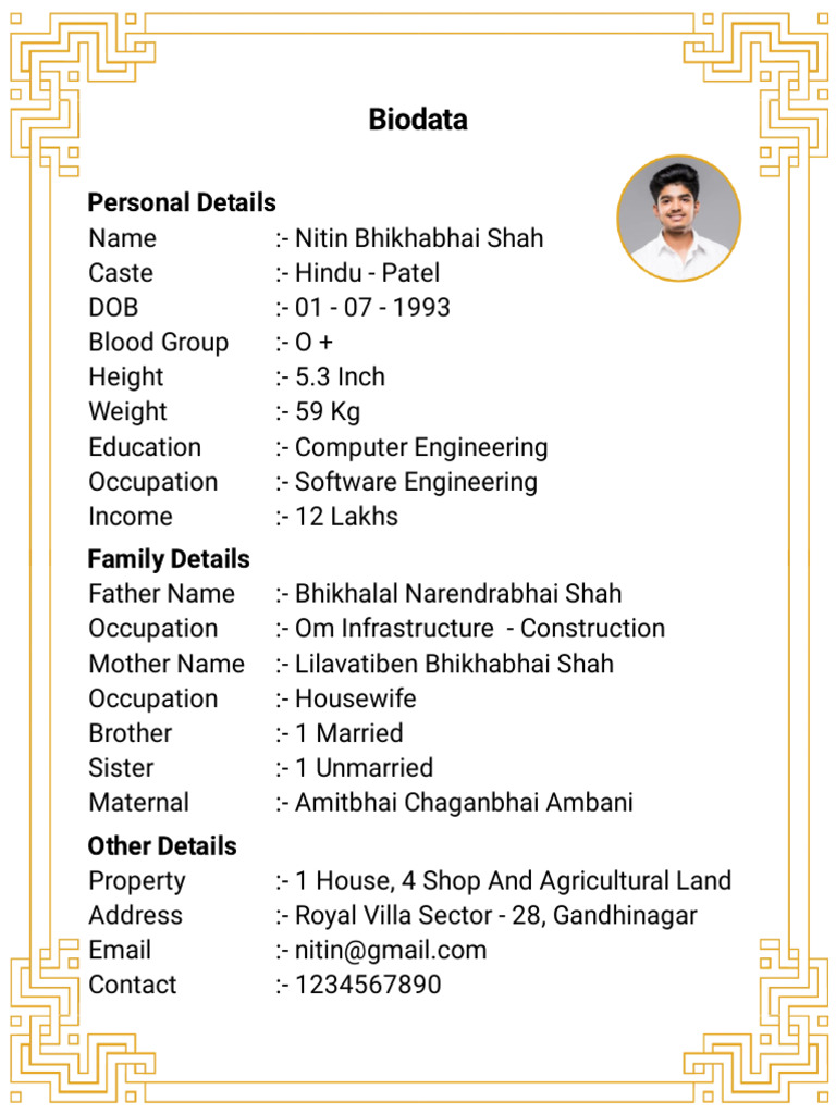 Biodata 2 | PDF