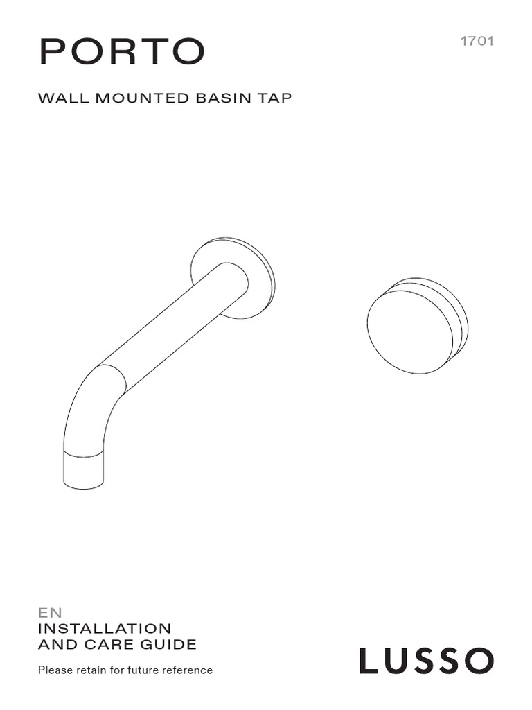 669a7473436f7324porto Wall Mounted Basin Tap Install Guide | PDF | Tap ...