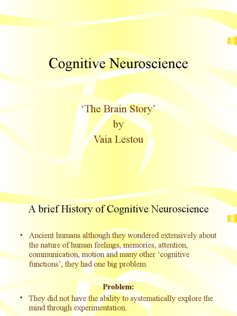 Cognitive Neuroscience: The Brain Story' by Vaia Lestou | PDF ...