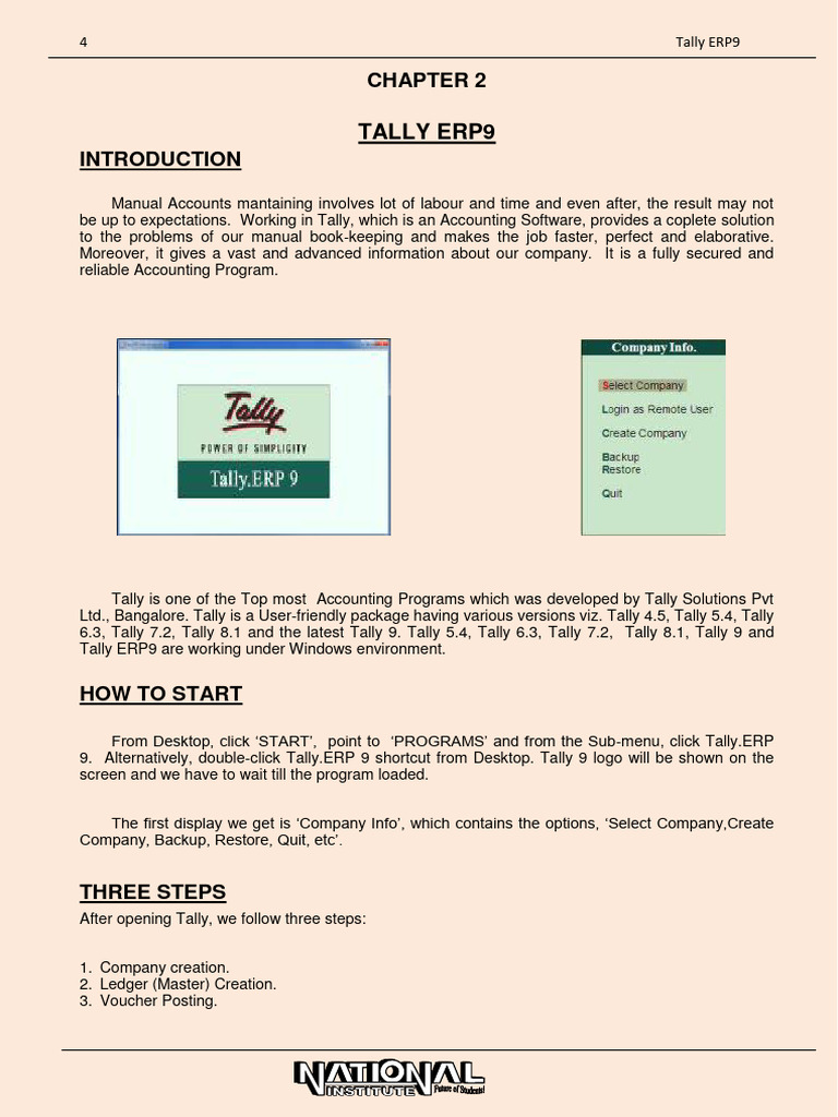 Tally-Reference-Manual-Introduction To Tally ERP9 | PDF | Debits And ...