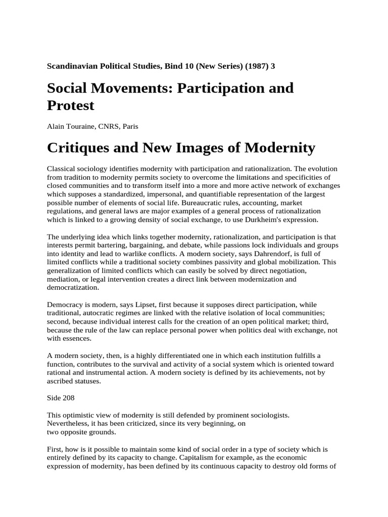 Scandinavian Political Studies | PDF | Id | Social Movements
