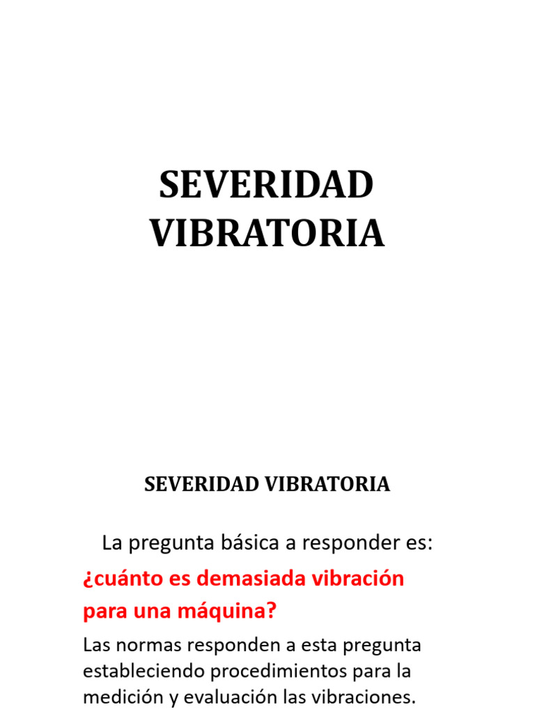 Severidad Vibratoria | PDF | Vatio | Turbina