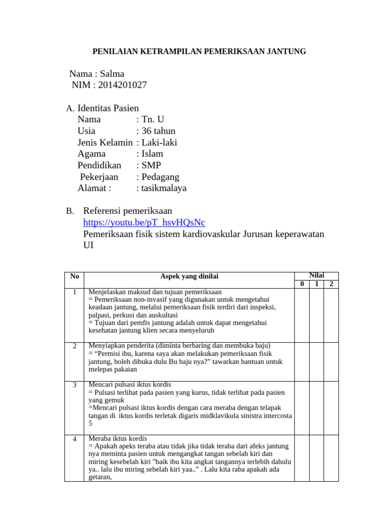 SALMA 2014201027 Pemfis Kardiovaskular | PDF