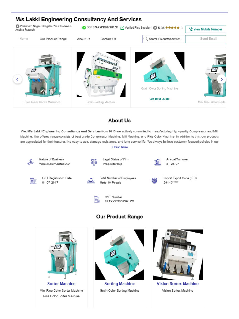 M - S Lakki Engineering Consultancy and Services | PDF | Agriculture | Food Industry