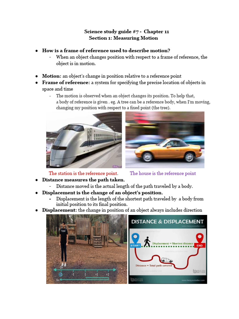 Motion and Acceleration Study Guide | PDF | Acceleration | Velocity