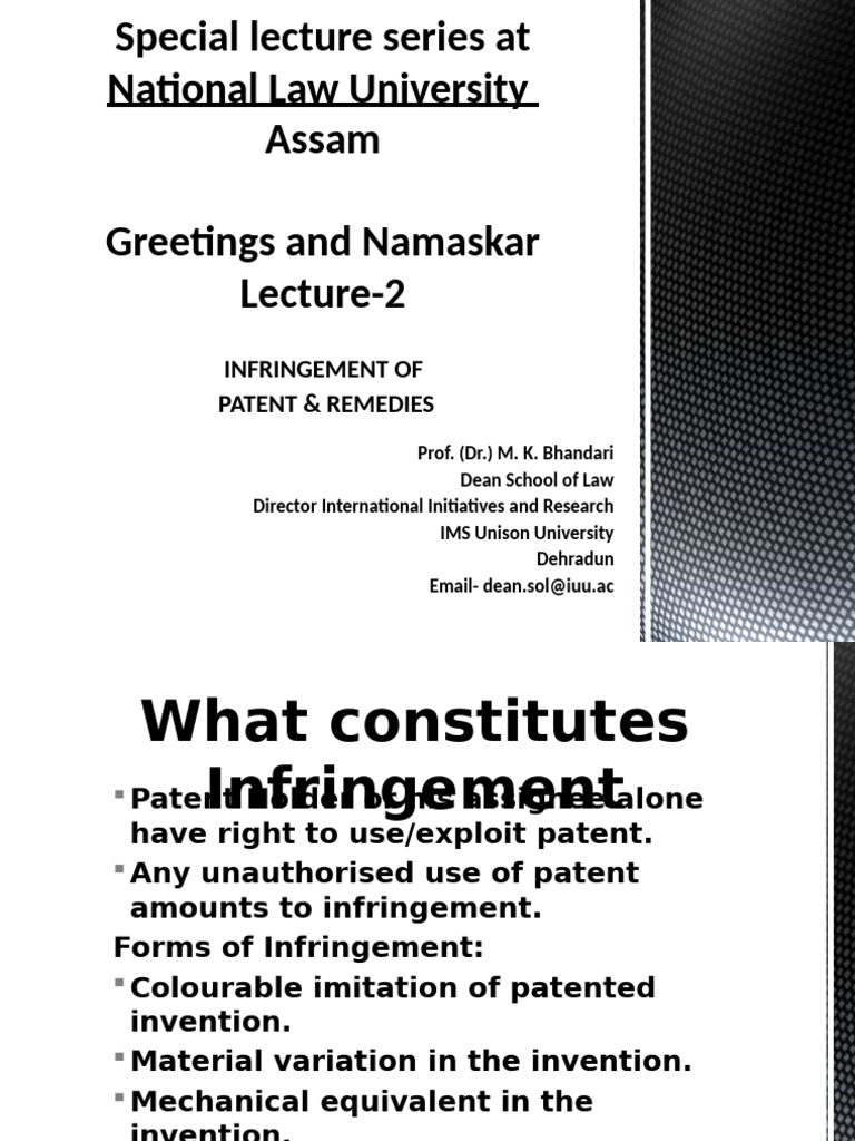 IPR II | PDF | Patent Infringement | Patent