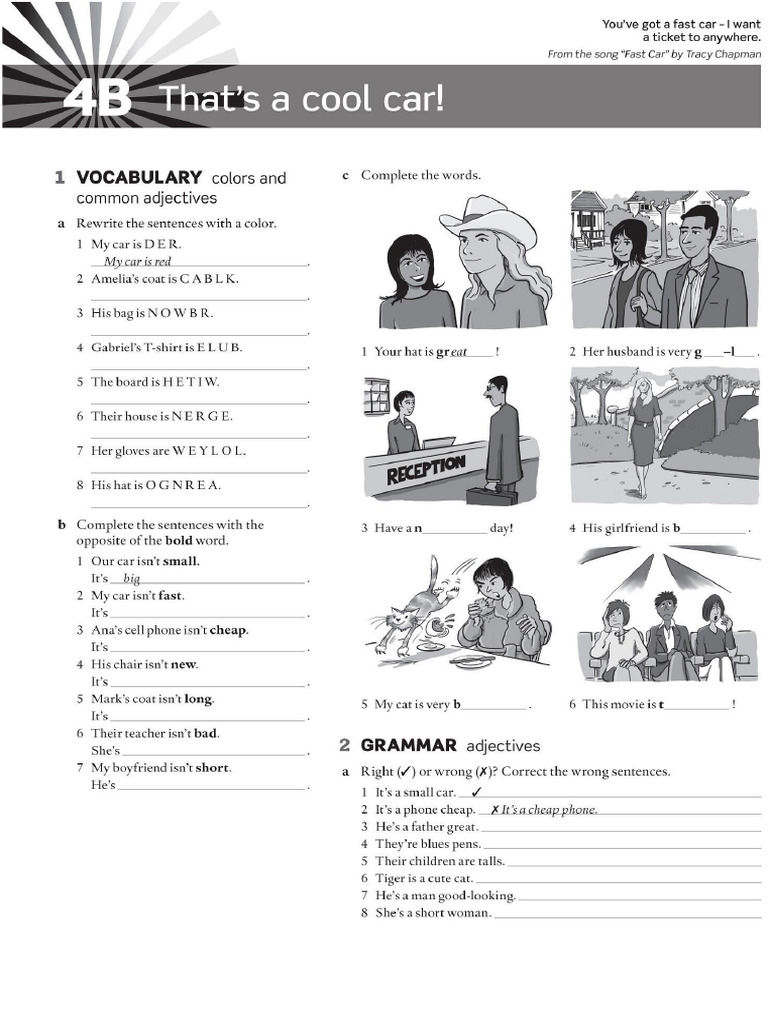 Workbook A1 Starter - 4b | PDF