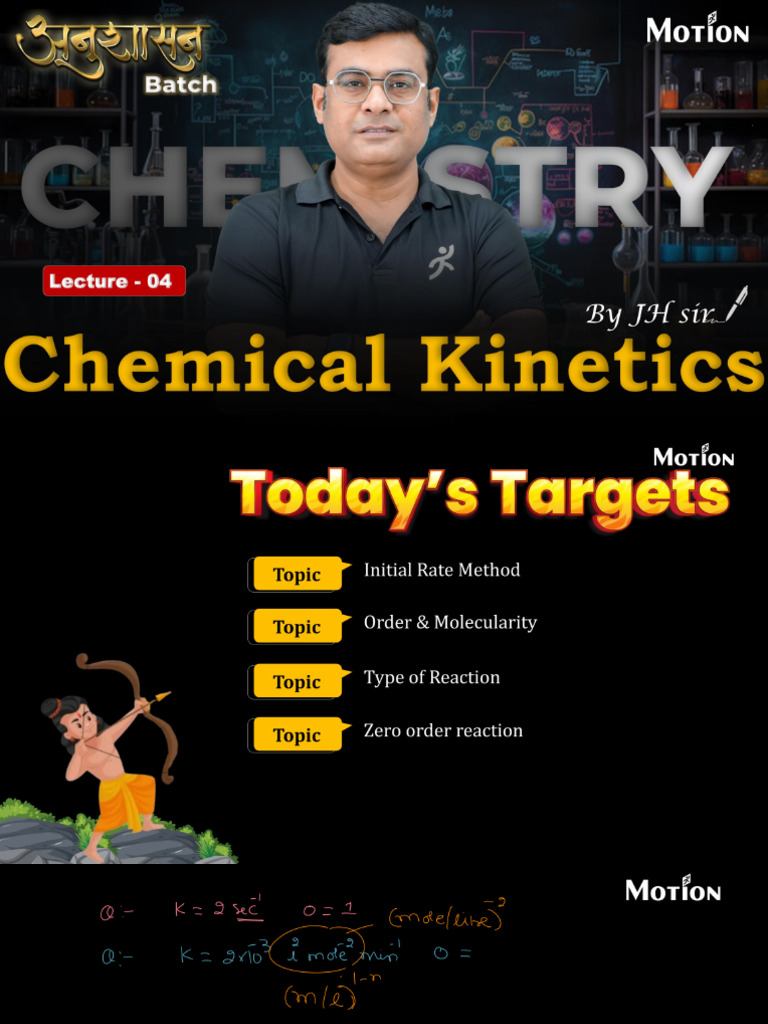 Chemical Kinatics - Lec - 04 - JH Sir | PDF