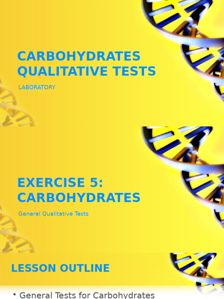 Qualitative Tests for Carbohydrates | PDF | Chemistry | Chemical Compounds
