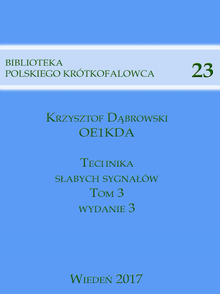 Technika Slabych Sygnalow 3 | PDF
