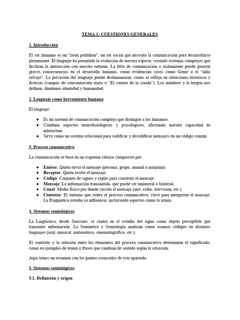 Resumen Lengua Española | PDF | Lingüística | Palabra