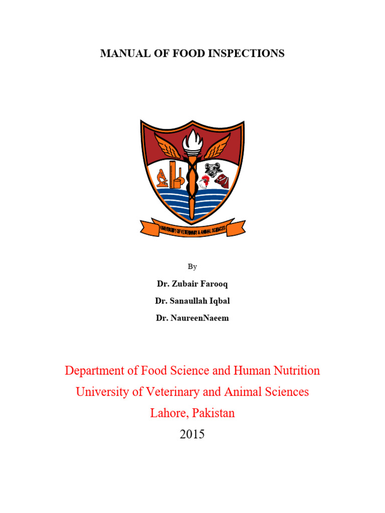 Food Inspection Manual-Final For Printing | PDF | Cereals | Milk