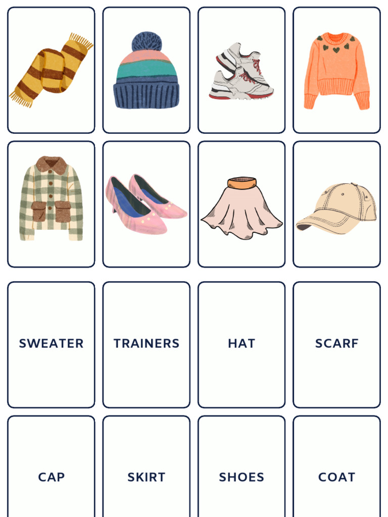 Clothes Flashcards | PDF